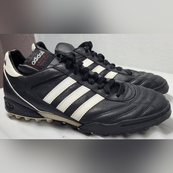 adidas | Shoes | Vintage Adidas Kaiser Team Black White Astro Turf ...